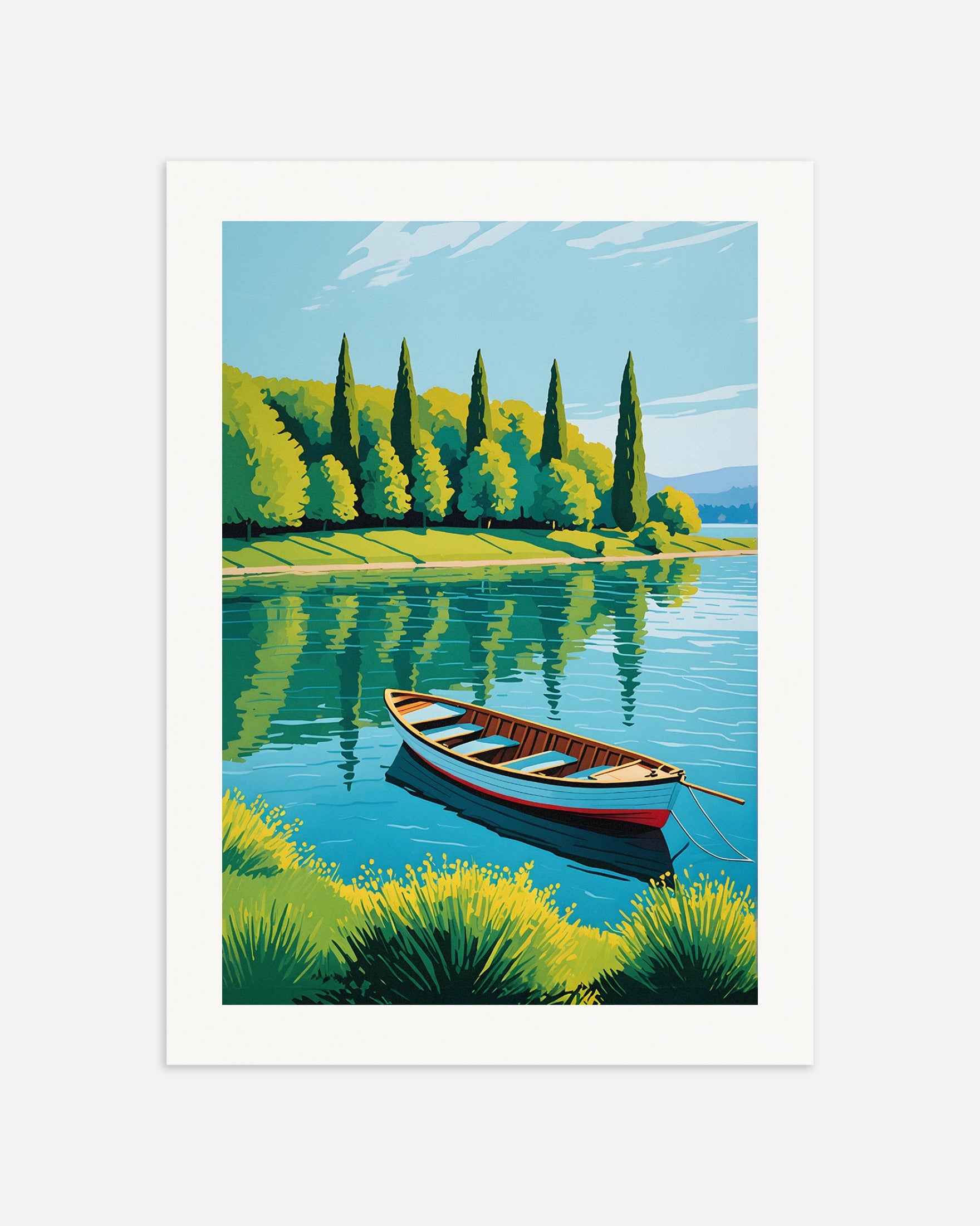 En båd på en sø - Plakat | Poster | Posterscape.dk